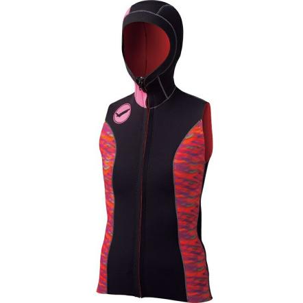 GULL FIR HOODVEST 2mm×3mm 女款拉鍊頭套背心